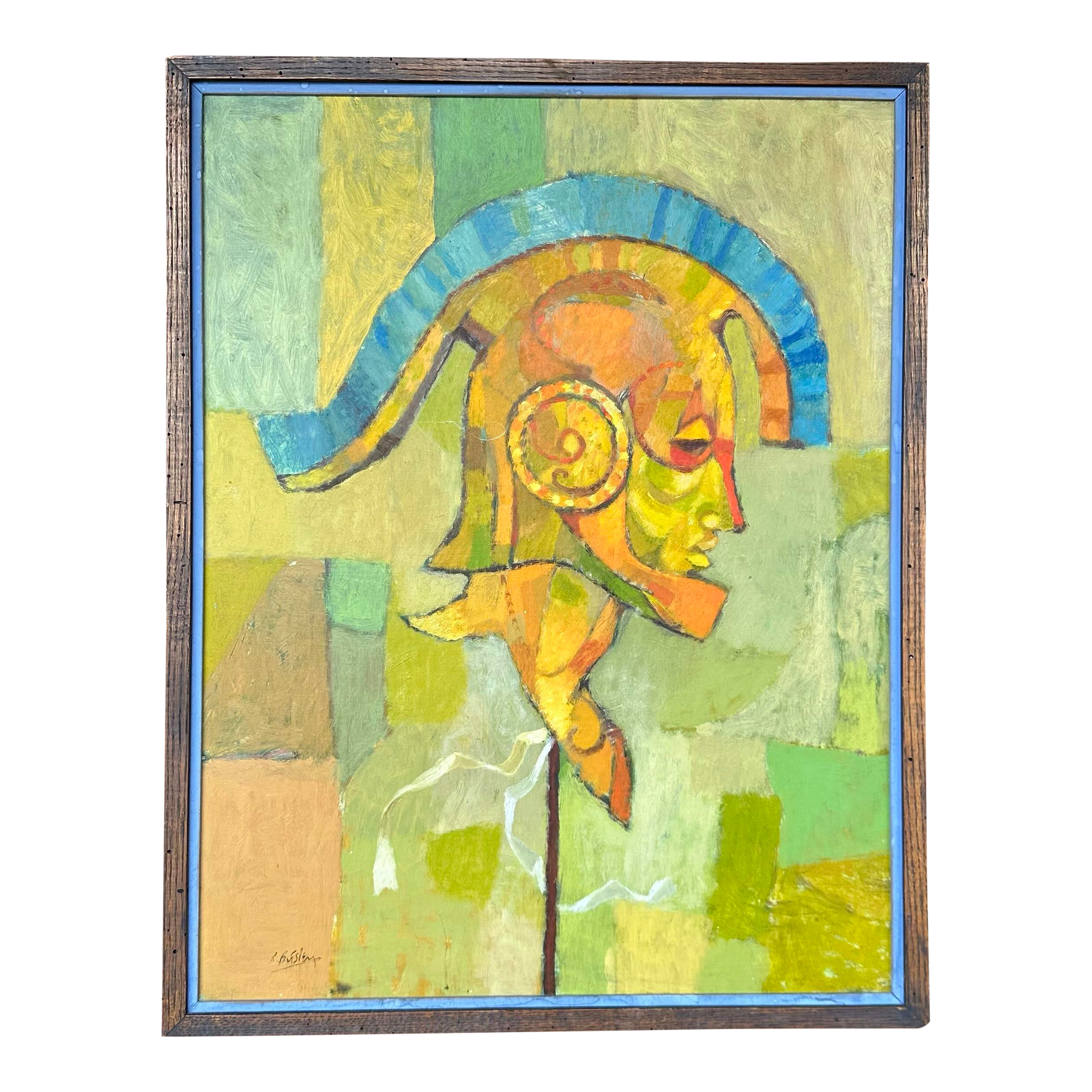 Trojan Helmet Painting by Robert C. Brisley – Herron Home