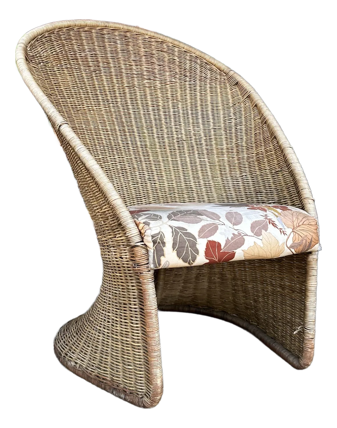 Mid-Century Modern Adrian Pearsall Comfort Designs Tall Rattan Wicker ...